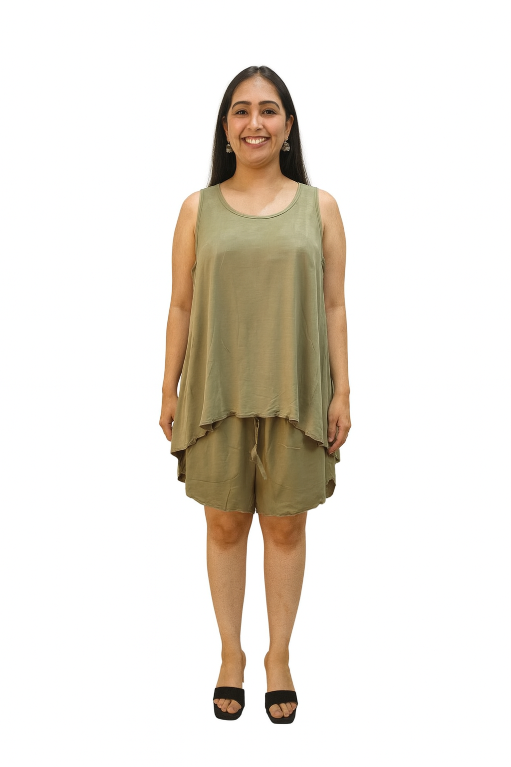 TENCIL SHORT SET - MARSHY GREEN – fabira store